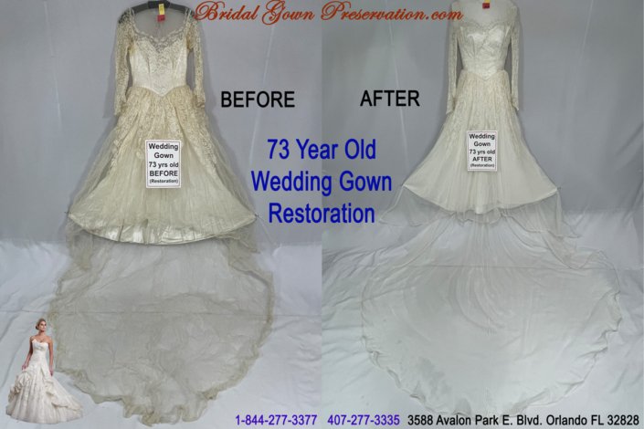 Wedding Dress Restoration Service - Bridal Gown Restoration